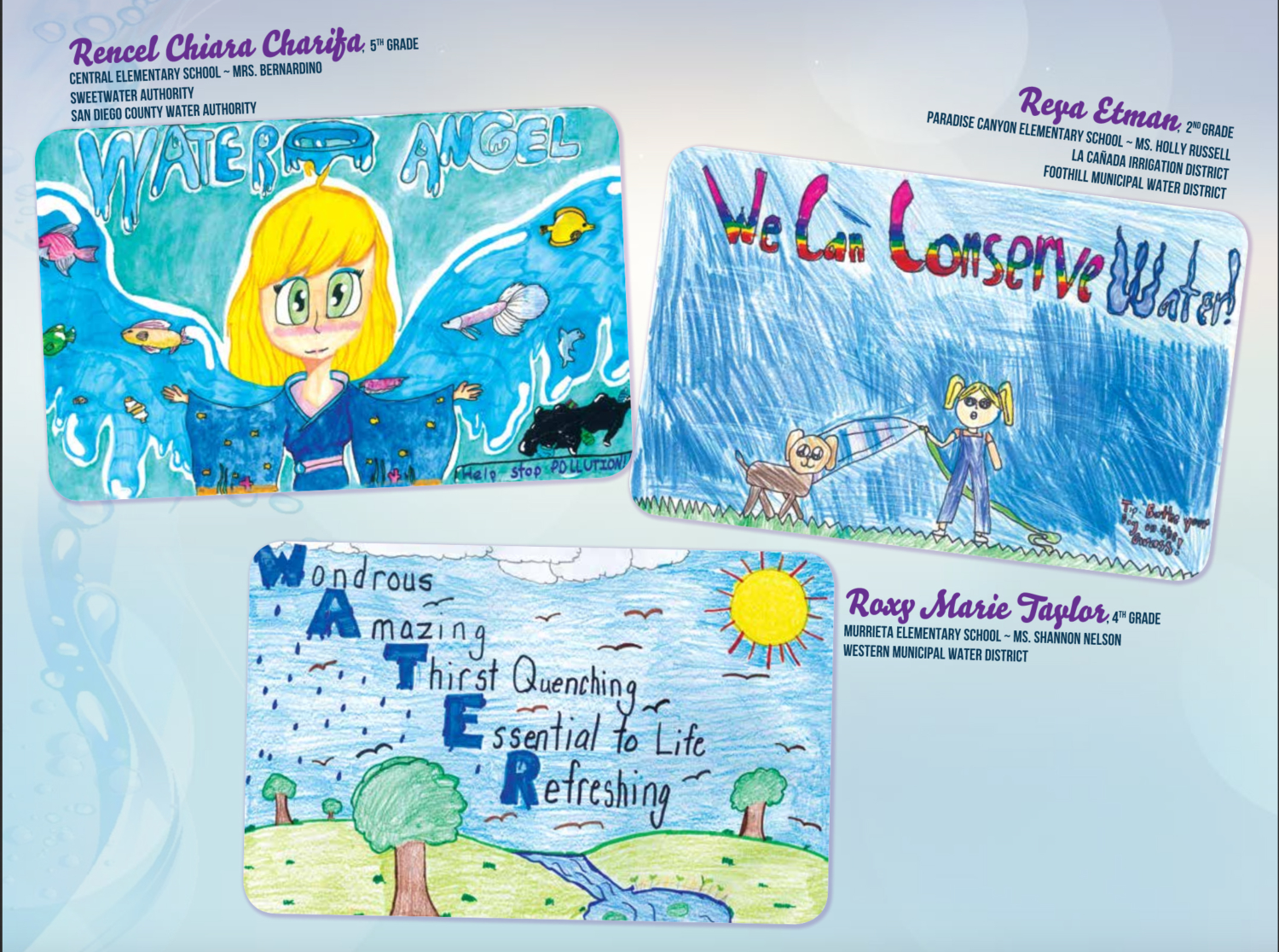 Student Artists Featured in 2020 'Water Is Life' Calendar - Water News ...